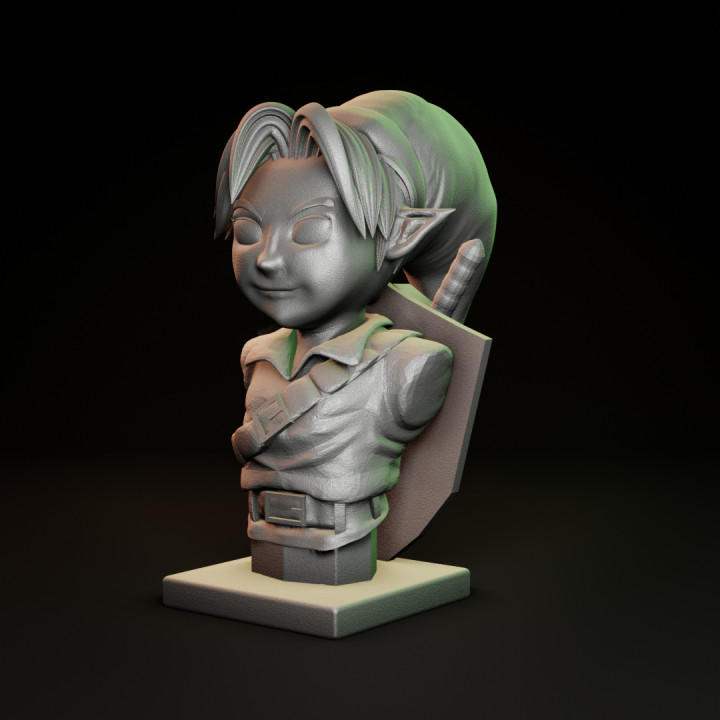 3D Printable Young Link Bust by WestDuck