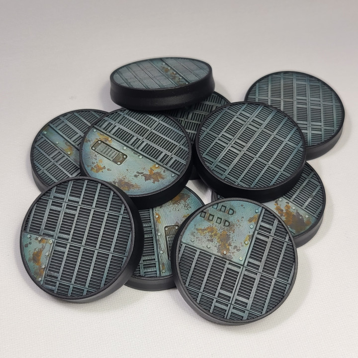 3D Print of Industrial Bases - 22 miniatures - Dieselpunk Collection by ...