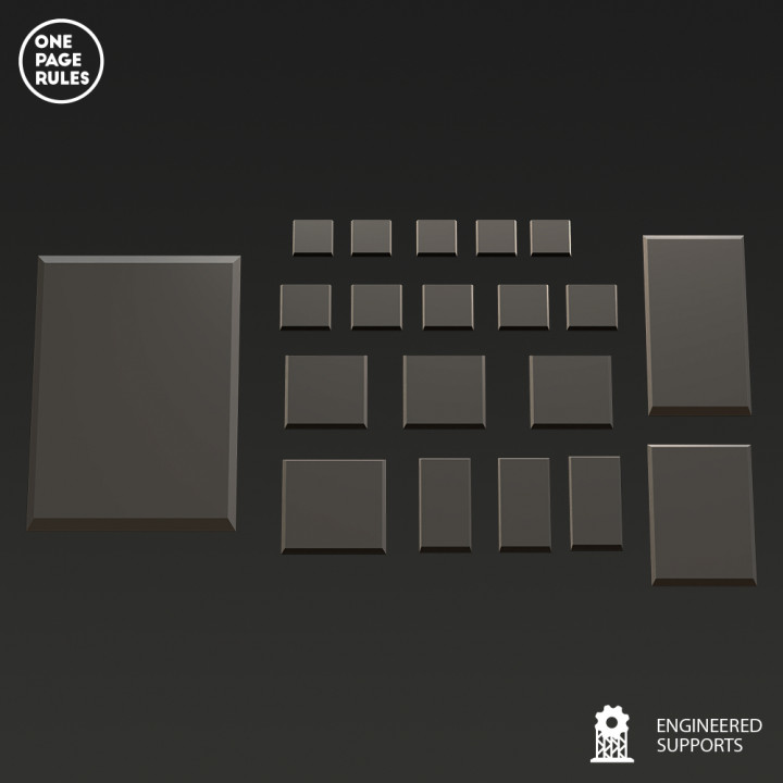 3D Printable Simple Bases (Round & Square) by One Page Rules