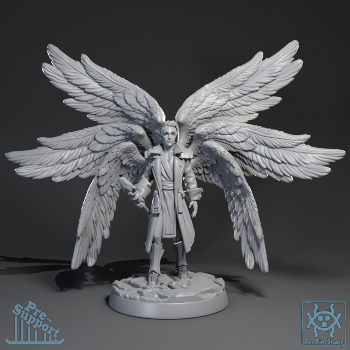 3D Printable Adventurer - Male Celestial Elf by Tri Fin Studio