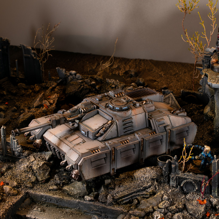 3D Printable Huntsman Diesel Tank - Dieselpunk Collection by Print Minis