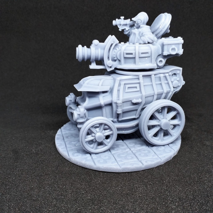 3D Printable Dwarf mobile artillery by Herospawnspot