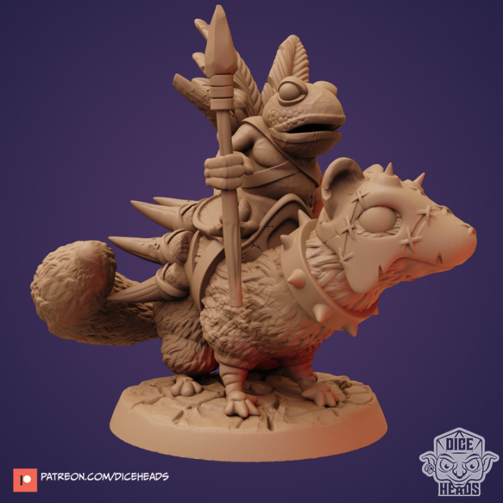 3D Printable Weasel Rider (pre-supported included) by Dice Heads