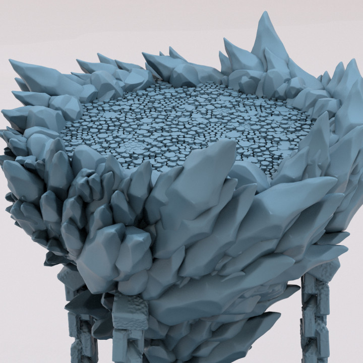 3D Printable Crystal Tower (halfWall) by HarsBeeldt