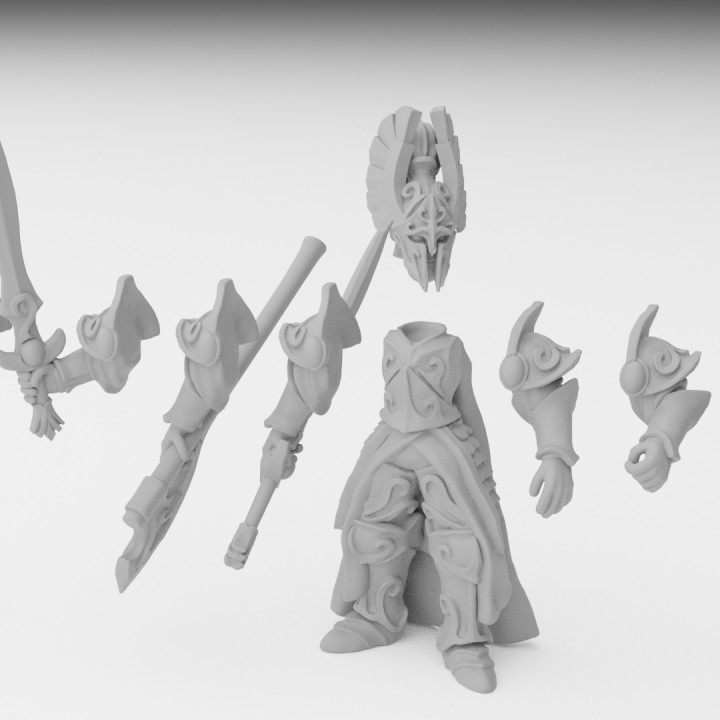 3D Printable Elf Foot Hero Miniature (28mm, modular) by Juhász Gergely