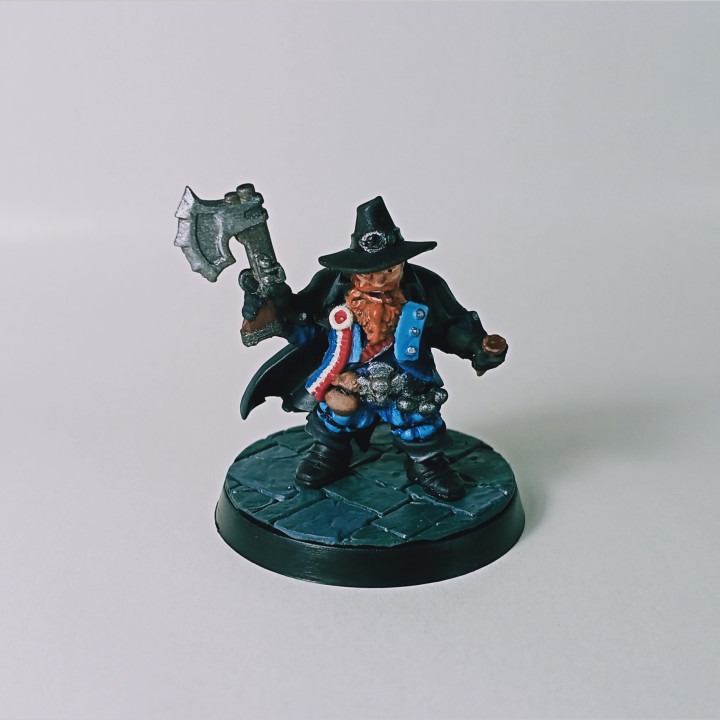 3D Print of Balur van Helding - Dwarf vampire hunter - 32mm - DnD by Hrtz