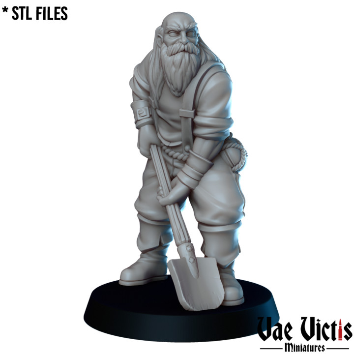 3D Printable The Human Miner by Vae Victis Miniatures
