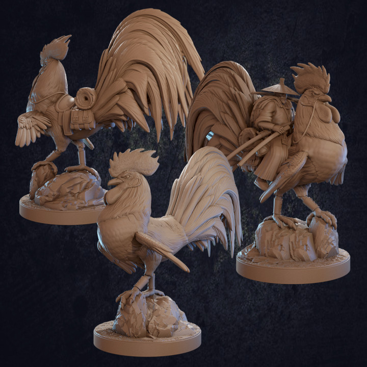 3D Printable Choto and Hattori Rooster Mount - Presupported by The ...