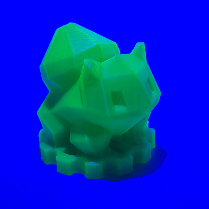 3D Printable Low poly bulbasaur extruder knob by D B