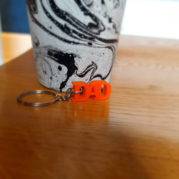 3D Printable Dad keyring by Sara mccourt