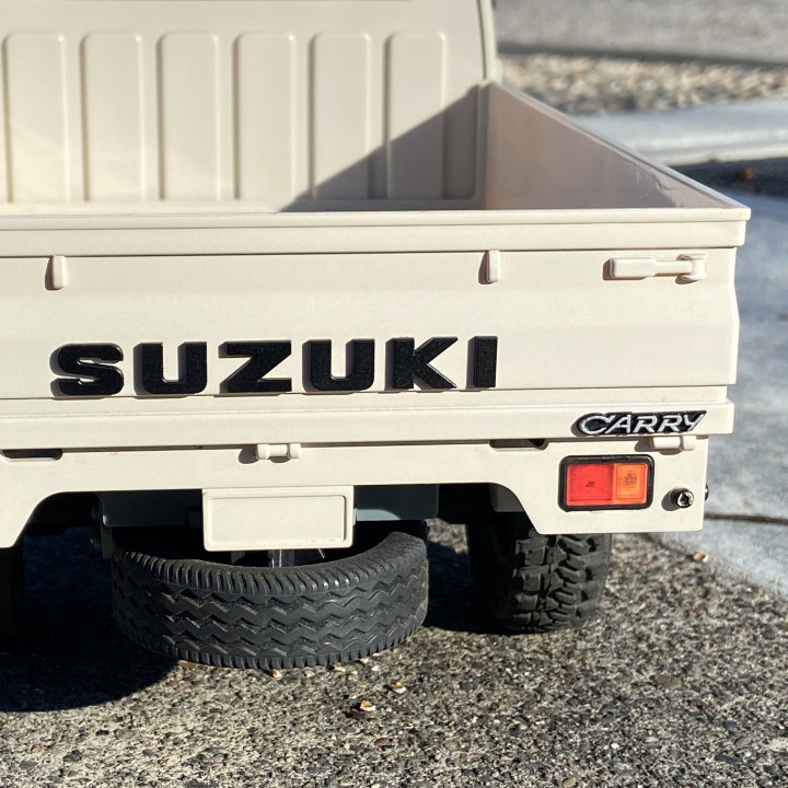3D Printable WPL D12 Emblems, Suzuki Carry by AMPro Engineering