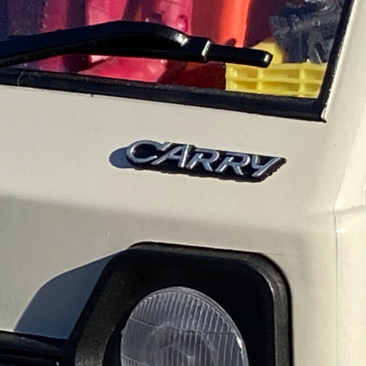 3D Printable WPL D12 Emblems, Suzuki Carry by AMPro Engineering