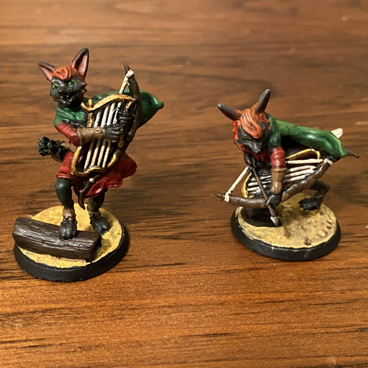 3D Print of Fox Bard Female Presupported by Wildkarde717