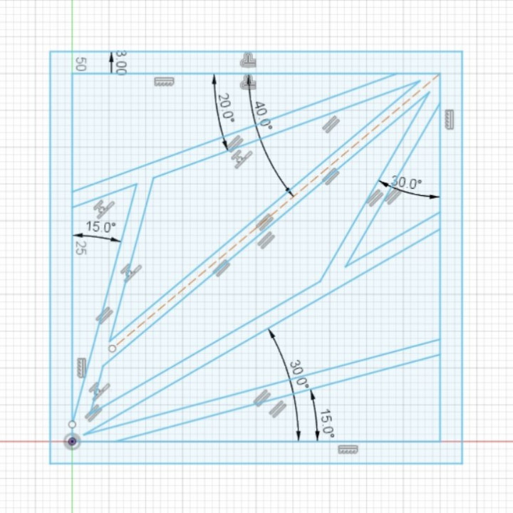 3D Printable Overhang Angle Stress Test by Maquina Engineering Studio