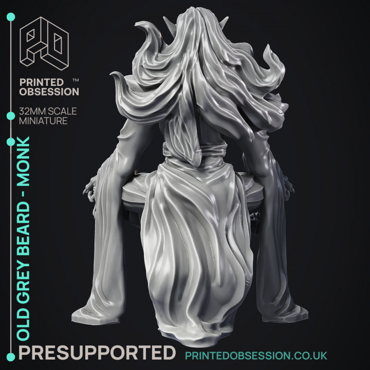 3D Printable Old Grey Beard - Gyth - PRE SUPPORTED - D&D 32mm by ...