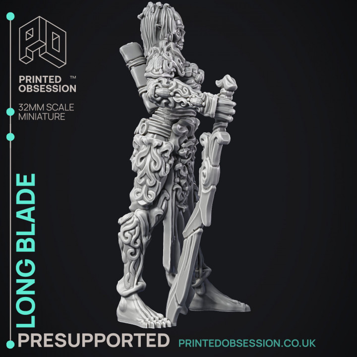 3D Printable Long Blade - Gyth - PRESUPPORTED - D&D 32mm by Printed ...
