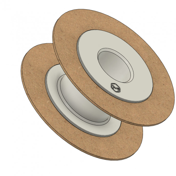 3D Printable RE-USABLE FILAMENT SPOOL by Maquina Engineering Studio