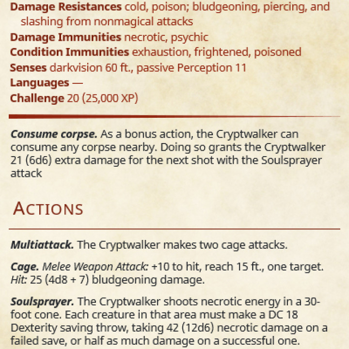 3D Printable Cryptwalker Colossus by Fleshcraft Studio