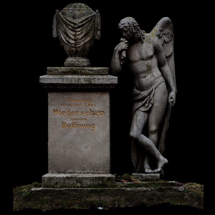 3D Printable Angel at the entrance of the cemetery Sankt Marx by Noe 3D