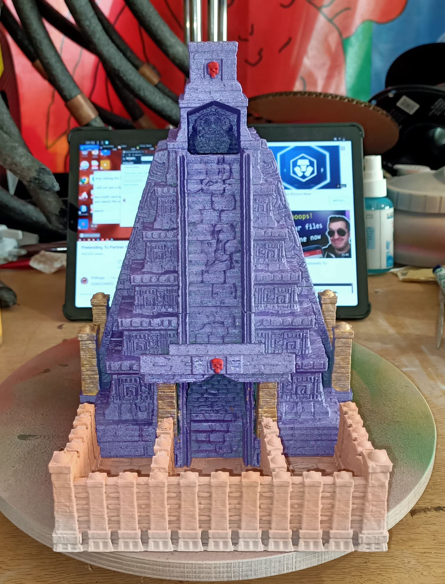 3D Printable Mayan Temple Dice Tower by FatesEnd