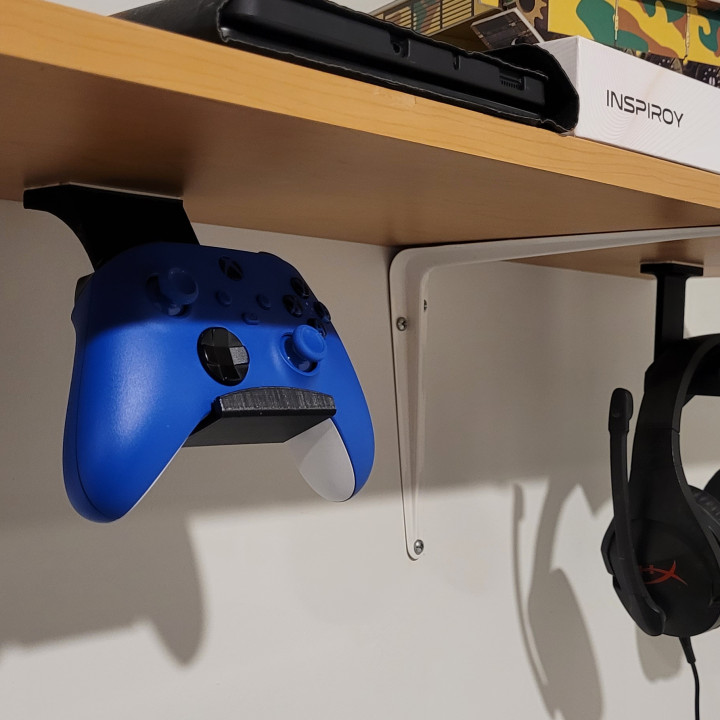 3D Print of Under Desk Xbox Controller Mount by keyzogakiya