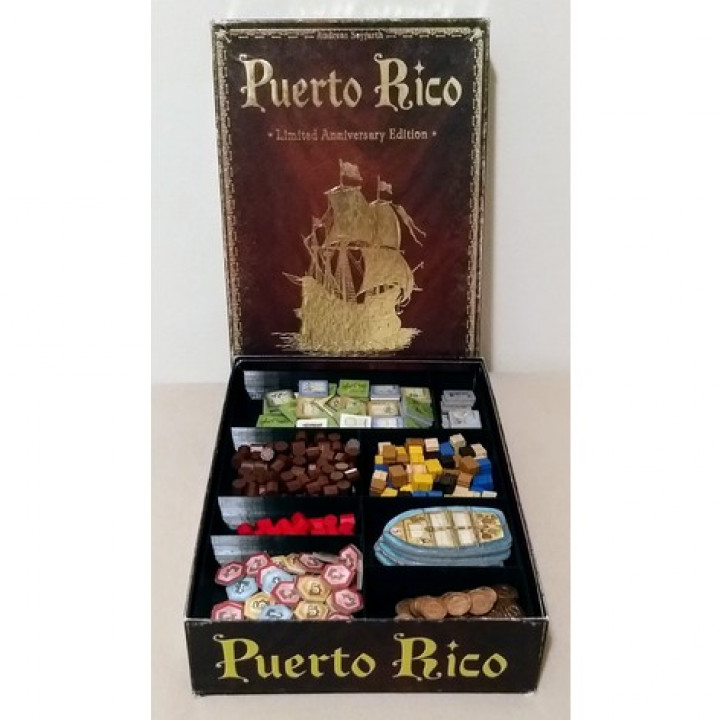 3D Printable Puerto Rico board game insert and organizer by Daniel Beaver