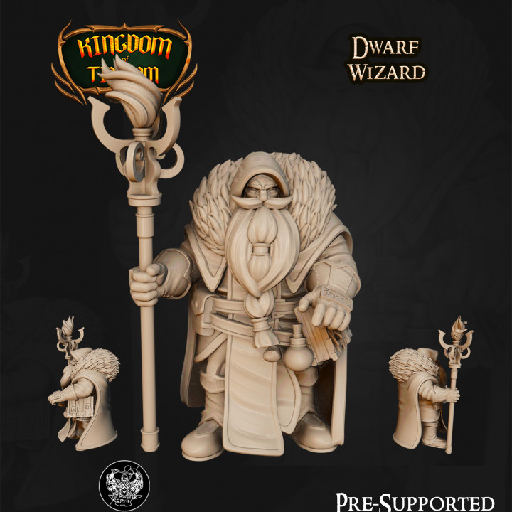 3D Printable Dwarf Wizard by The Master Forge