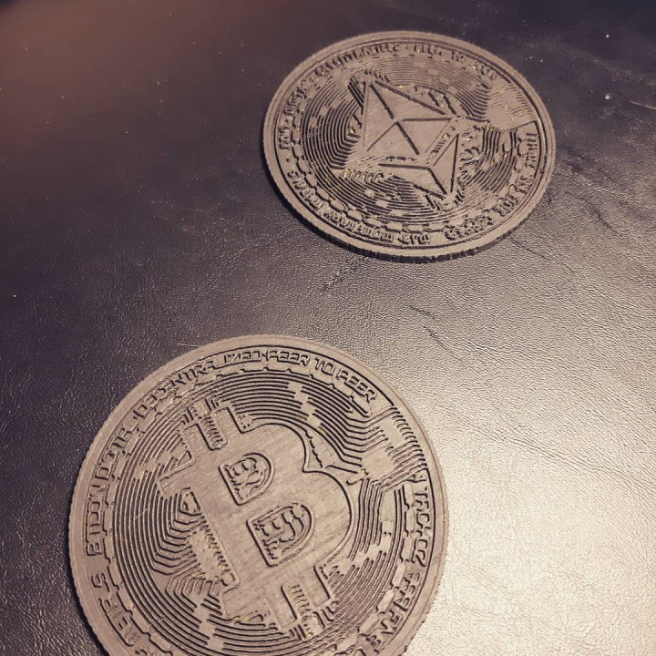 3D Printable Crypto - Coins by Samuel Hightower