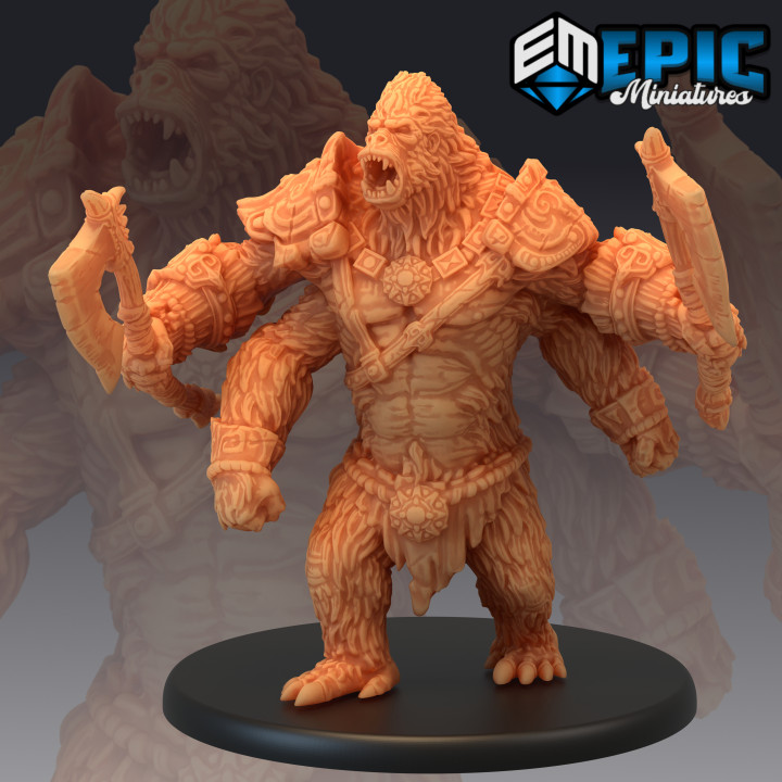 3D Printable Four Armed Gorilla Tribe Silverback / Ape Monster Kong ...
