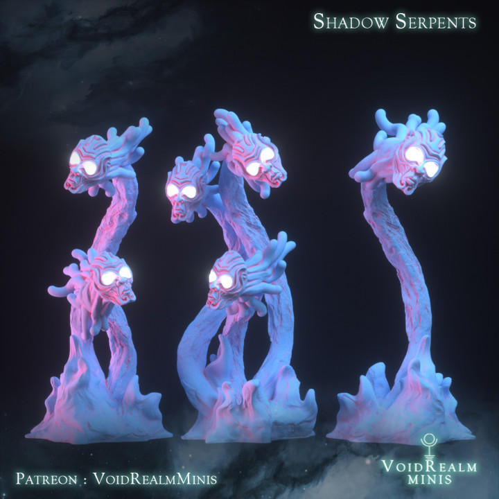 3D Printable Shadow Serpents by VoidRealm Minis