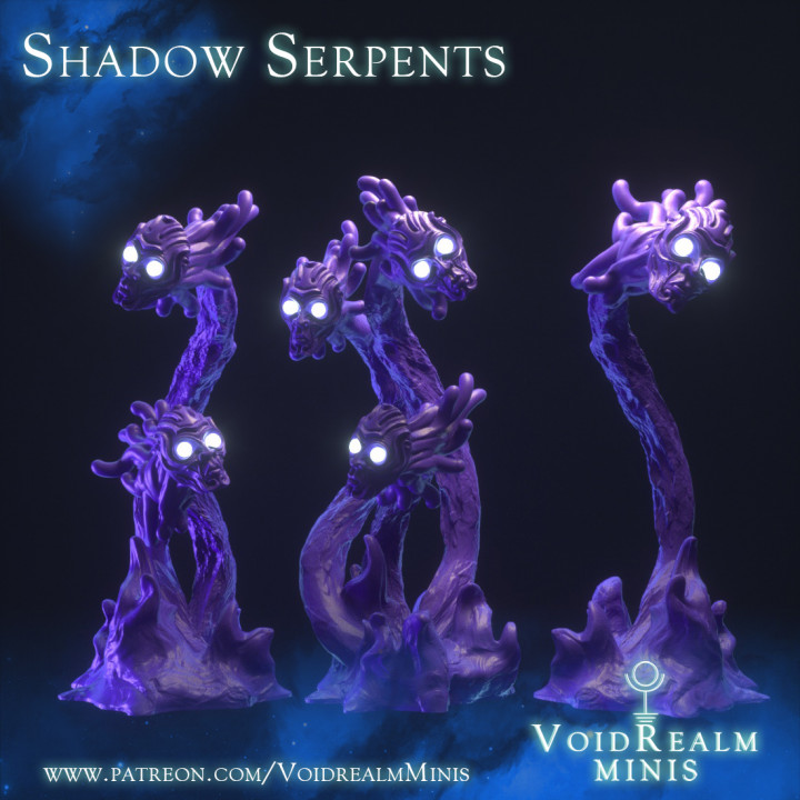 3D Printable Shadow Serpents by VoidRealm Minis