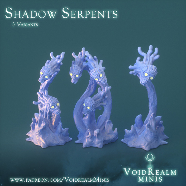 3D Printable Shadow Serpents by VoidRealm Minis