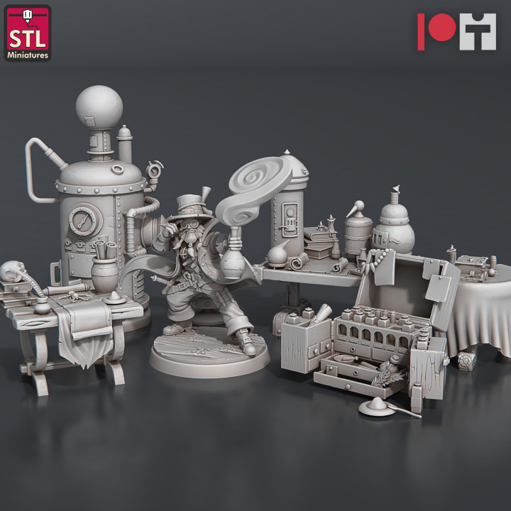 3D Printable Alchemist Set by STL Miniatures