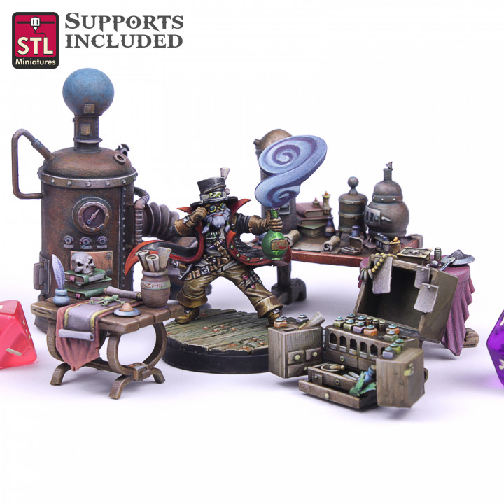 3D Printable Alchemist Set by STL Miniatures