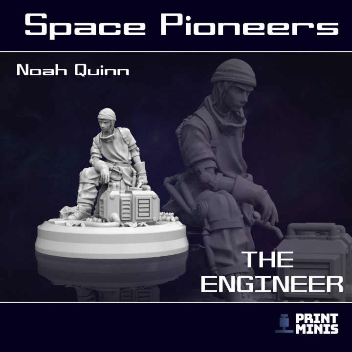 3D Printable Noah Quinn Character - Space Engineer - Space Pioneers ...
