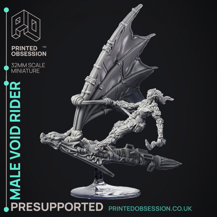 3D Printable Male Void Surfer - gyth - Pre supported - 32mm D&D by Printed Obsession