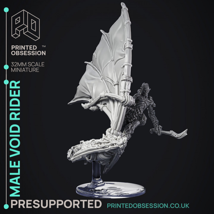 3D Printable Male Void Surfer - gyth - Pre supported - 32mm D&D by Printed Obsession
