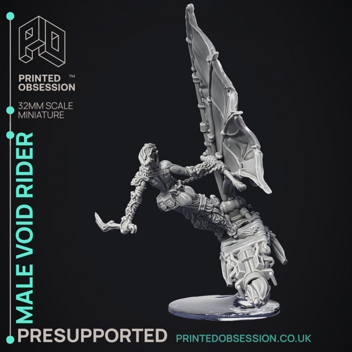 3D Printable Male Void Surfer - gyth - Pre supported - 32mm D&D by Printed Obsession
