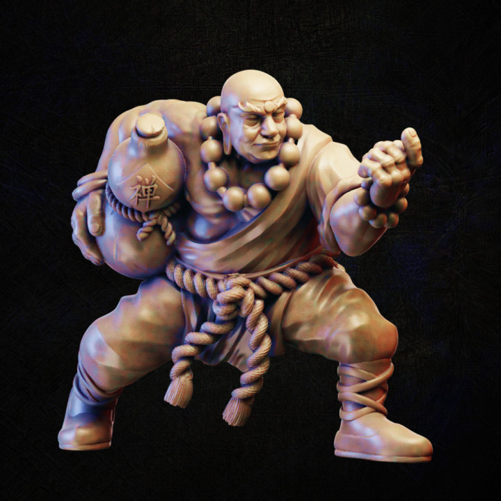 3D Printable Fat monk drunken fist by Stanislav Kuznetsov