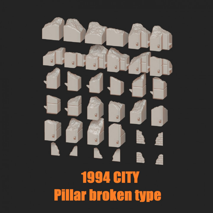 3D Printable 1994 City - Building frame kit by VeryCell