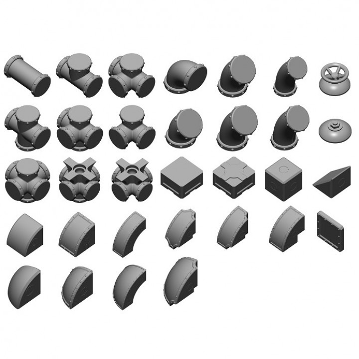 3D Printable C Pipe - Modular magnetic pipes by VeryCell