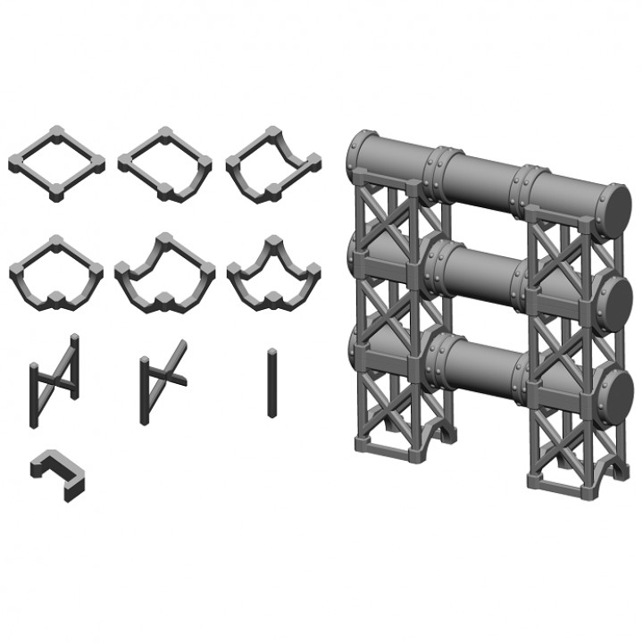 3D Printable C Pipe - Modular magnetic pipes by VeryCell