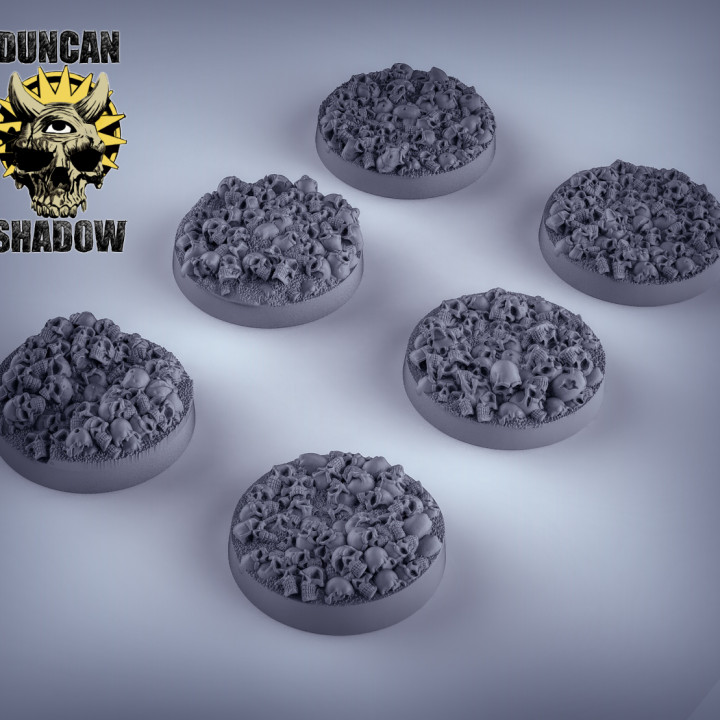 3D Printable Skull Bases by Duncan Shadow