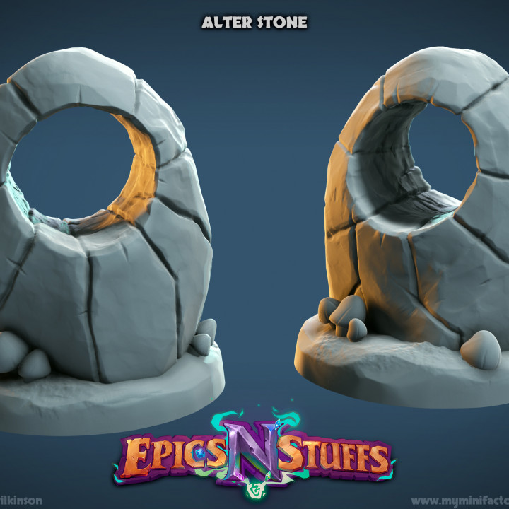 3D Printable Alter Stone Miniature - pre-supported by Epics N Stuffs