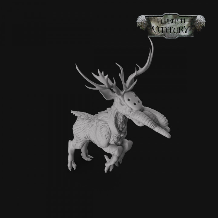 3D Printable Eldritch Century - Monster - Hellstag and horrid deer by ...