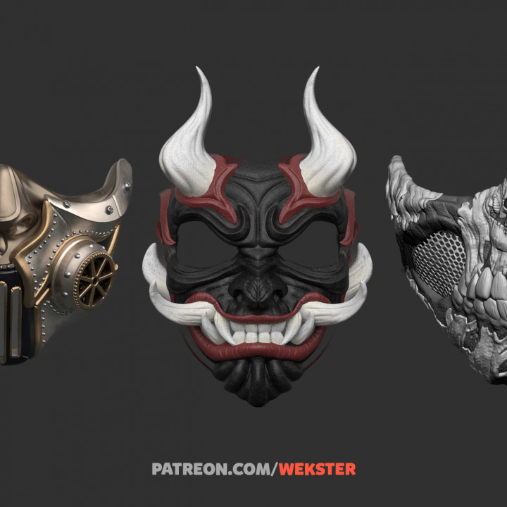 3D Printable Mask collection by Wekster