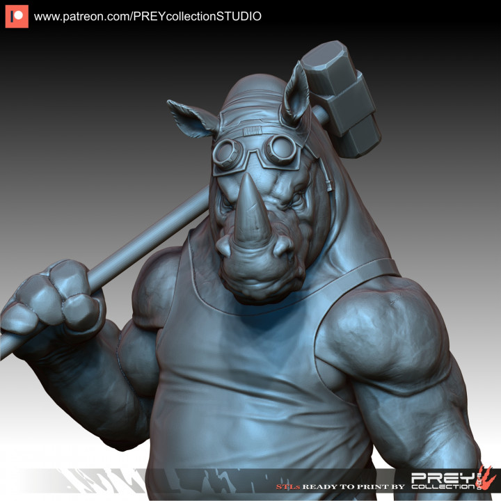 3D Printable MAD RHINO by Alex