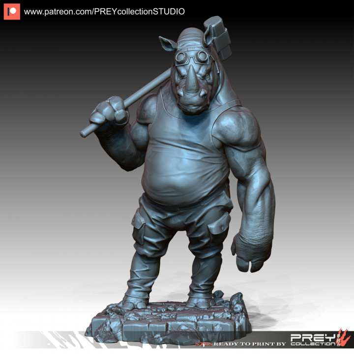 3D Printable MAD RHINO by Alex