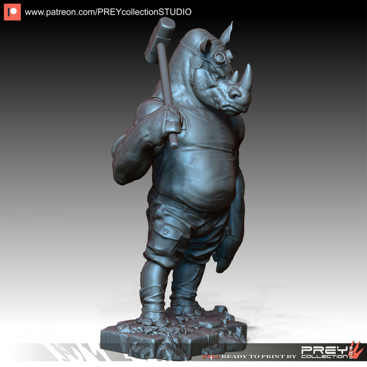 3D Printable MAD RHINO by Alex