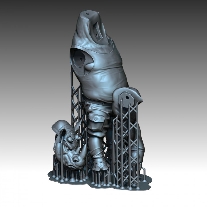 3D Printable MAD RHINO by Alex